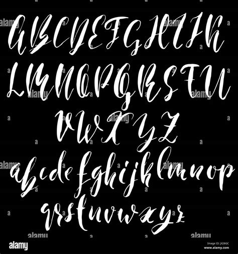Hand Drawn Elegant Calligraphy Font Modern Brush Lettering Grunge