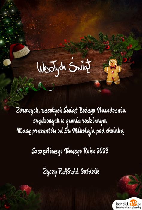 Zdrowych wesołych Świąt Bożego Narodzenia spędzonych w gronie