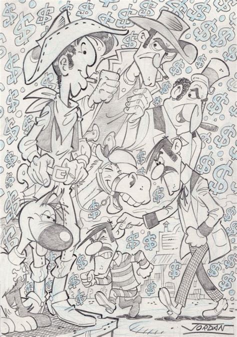 Jordan Julian Original Drawing Lucky Luke Marcel Catawiki