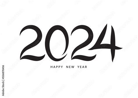 Vettoriale Stock Happy New Year Black Color Vector Number