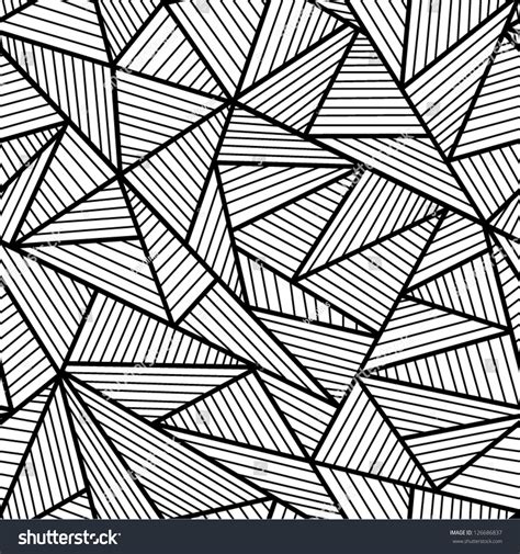 Abstract Black And White Seamless Pattern Stock Vector Illustration