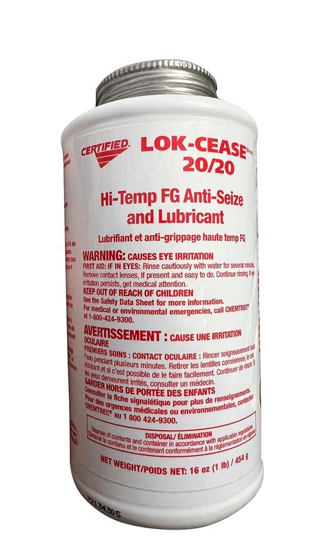 Certified Labs Lok Cease Hi Temp Food Grade Anti Seize And