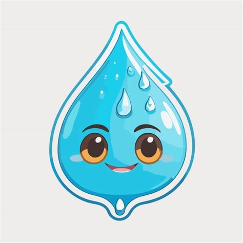 Vector De Dibujos Animados De Gota De Agua Vector Premium