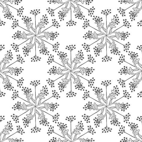 Premium Vector Angelica Seamless Bw