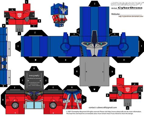 Paper Craft NEW 834 PAPERCRAFT TEMPLATES OPTIMUS PRIME