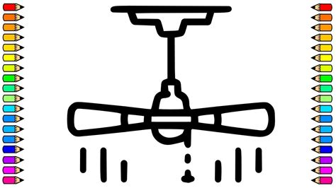 Cómo dibujar un VENTILADOR DE TECHO Dibujo de VENTILADOR DE TECHO