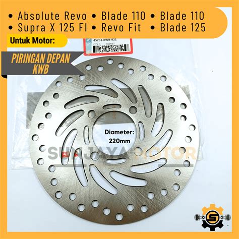 Piringan Cakram Rem Depan KWB Disk Brake Kualitas Original Honda