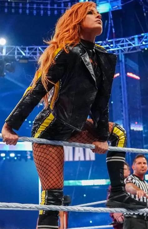 Becky Lynch Looking Sexy In Her Wm 35 Leather Jack By Dragonmatt600 On Deviantart