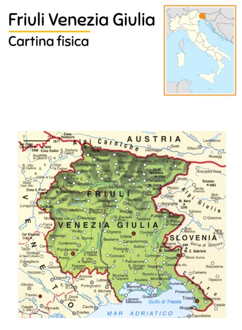 Cartina Geografica Friuli Venezia Giulia