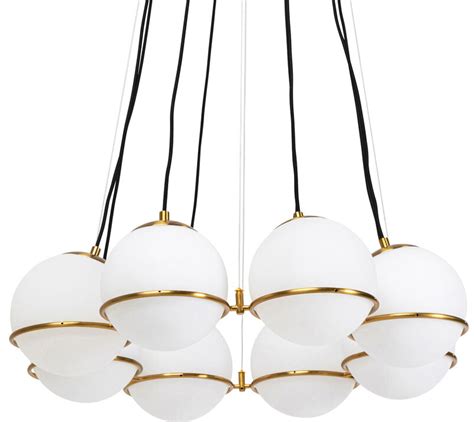 Lampa wisząca z kloszem w kształcie kuli złota Ø71x130 cm klosze