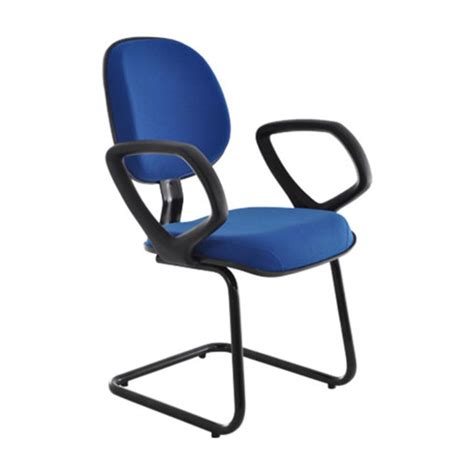 Cadeira Office Executiva Base Fixa Em S Azul KaBuM