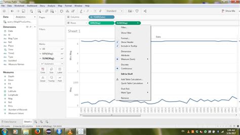 How To Build Tableau Multi Lines Chart Youtube