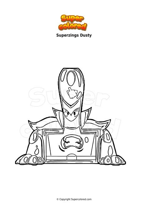 Dibujo Para Colorear Superzings Dusty Supercolored
