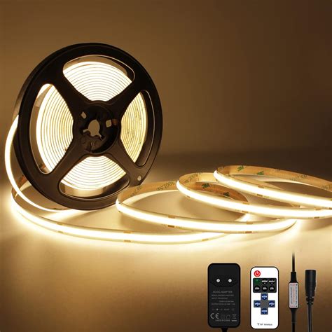 Ttway Ruban Led Cob K M Dc V Bande Led Blanc Chaud Avec