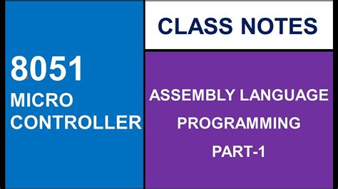 8051 assembly language programming part 1 youtube