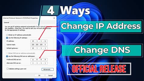 How To Change IP Address And DNS In Windows 11 YouTube