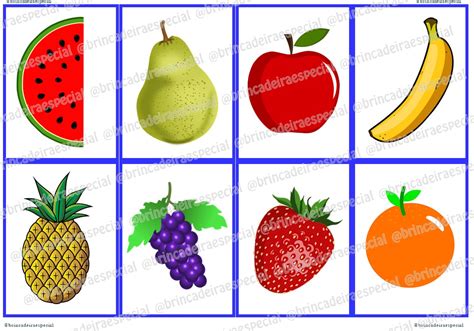 Jogo Da Memória Frutas EM PDF Loja Brincadeira Especial Solucione