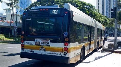TheBus Honolulu HI Route 42 Waikiki Beach Hotels Bus 6008 2022 New
