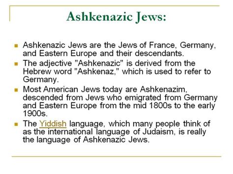 Ashkenazi And Sephardic Jews Represent Two Distinct Subcultures Of
