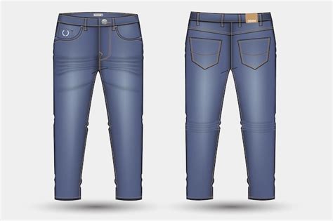 Premium Vector Denim Pant Design Template Long Pant Technical Fashion