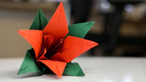 Origami Blume Aus Papier Falten Faltanleitung