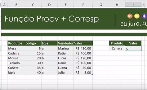 Aprenda A Fazer Procv Corresp No Excel Na Pr Tica