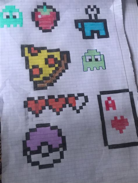 Kareli Deftere Izimler Pixel Art Pixel Art