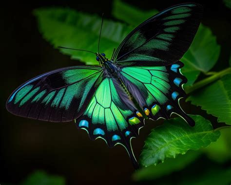 Download Ai Generated Butterfly Emerald Swallowtail Butterfly Royalty Free Stock Illustration