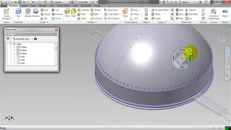 Creating Holes On The Curved Surface Video Tutorial Autodesk Inventor