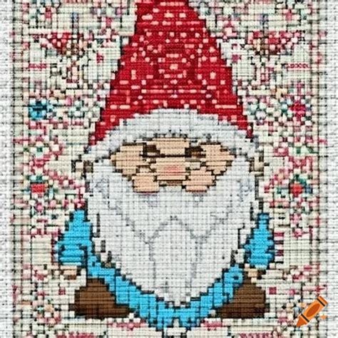 Cross Stitch Pattern Of A Gnome