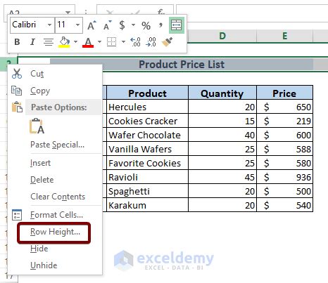 Row Height Units In Excel How To Change It Exceldemy