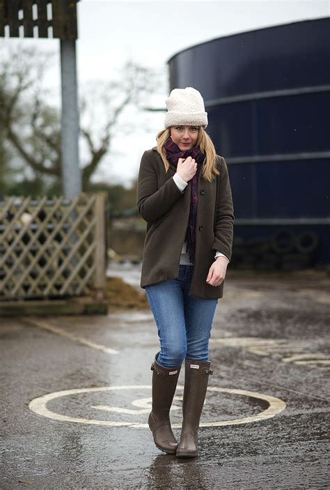 Down At The Farm In Hunter Wellies Raindrops Of Sapphire