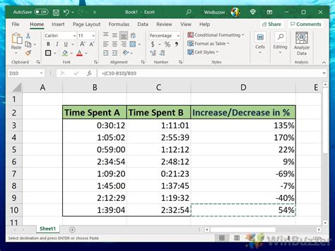 How To Calculate The Percentage Change Between Two Numbers In Excel