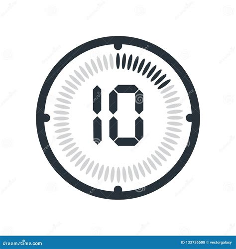 Stopwatch Digital Countdown Timer With Minutes And Seconds Vector