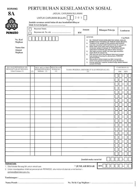 PDF BORANG PERKESO 2A DOKUMEN TIPS