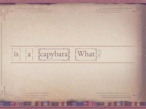 Capybara Quiz Unjumble