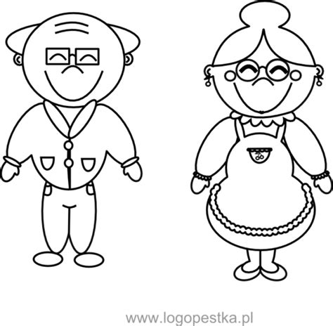 Babcia I Dziadek Karta Pracy Kolorowanka Logopestka Pl