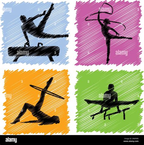 Gymnastics Vector Stock Vector Image Art Alamy