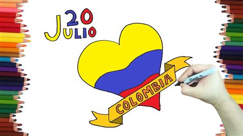Dibujando Un Dibujo Para El 20 De Julio Dia De La Independencia De