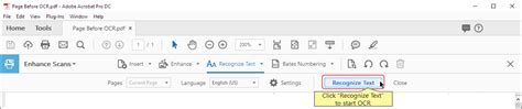 recognize text in scanned pdf documents