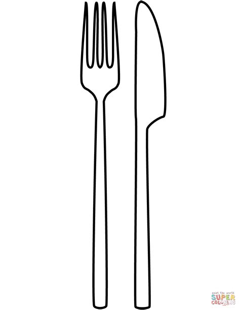 Desenho De Garfo E Faca Para Colorir Desenhos Para Colorir E Imprimir