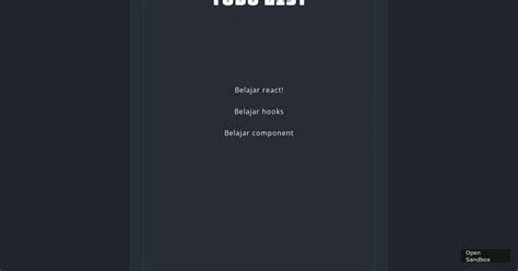 React Todo List Codesandbox