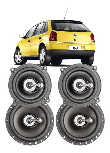 Kit 4 Alto Falante Original Bravox Vw Gol G4 6pol 240wrms
