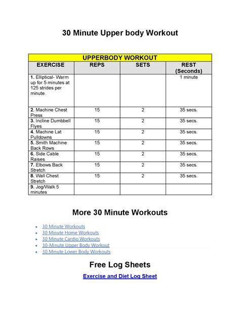 Upper Chest Workout Chart Pdf EOUA Blog