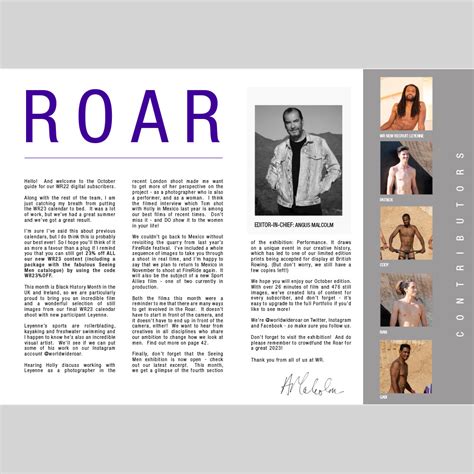 WR22 ROAR Portfolio October Worldwide Roar