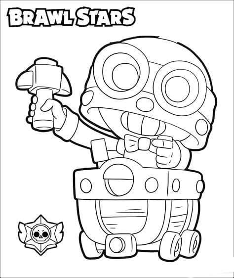 Carl In Brawl Stars Zum Ausmalen Kostenlos Malvorlagen Und