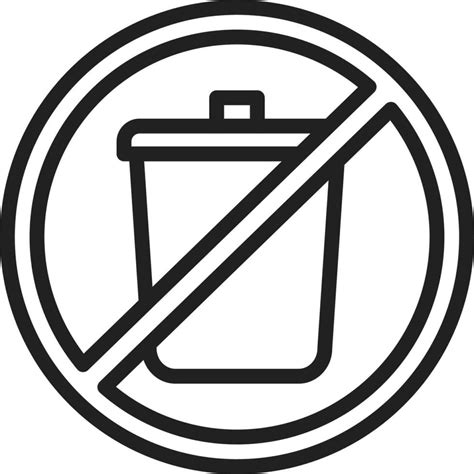 No Tirar Basura Icono Vector Imagen 23934247 Vector En Vecteezy