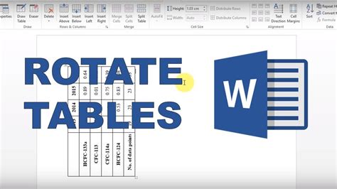 how to rotate tables in word youtube