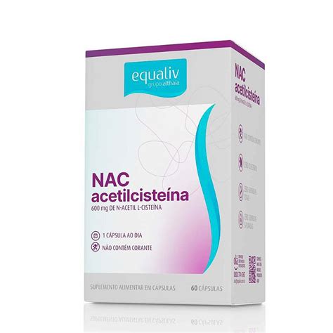 Suplemento Alimentar Nac Acetilcisteína Equaliv 60 Cápsulas