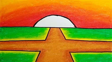 C Mo Dibujar Un Paisaje Al Atardecer Muy F Cil Para Ni Os Dibujar Un